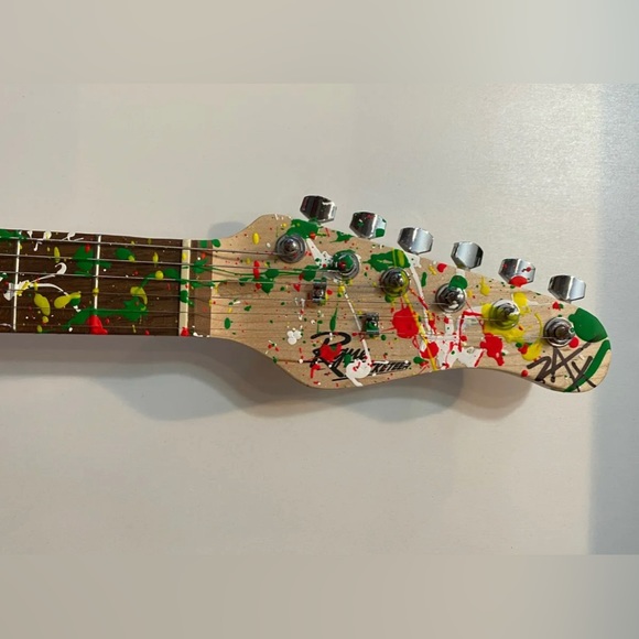 Other | Em Zax Original Acrylic Painting On Electric Guitar In Unique ...